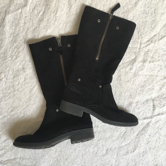 Shoes | Reversible Black Fur Button Snap Zipper Boots | Poshmark